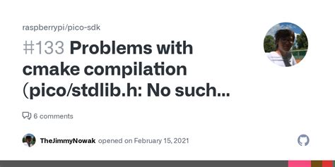 Problems With Cmake Compilation Pico Stdlib H No Such File Or