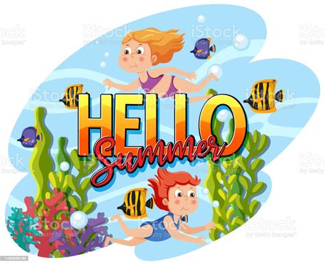 배너 또는 포스터 디자인을 위한 안녕하세요 여름 텍스트 0명에 대한 스톡 벡터 아트 및 기타 이미지 0명 공란 날씨 Istock