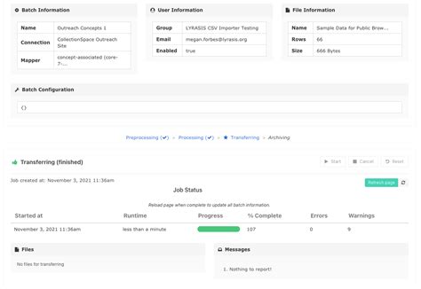 greater than 100 percent completion · issue 135 · collectionspace collectionspace csv importer