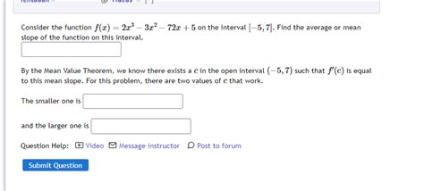 Solved Consider The Function F X 2x3−3x2−72x 5 On The