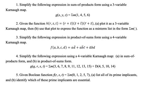 Solved Simplify The Following Expression In Chegg