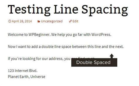 How To Add A Line Break In WordPress New Line Spacing