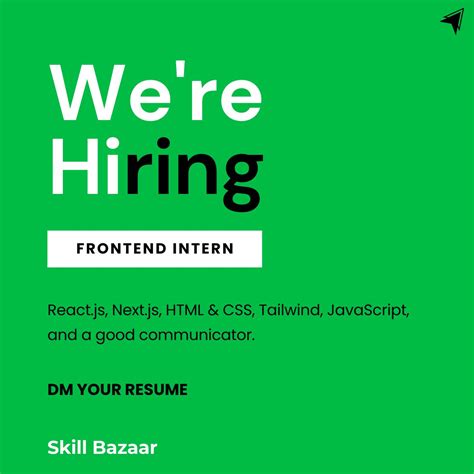 Skill Bazaar On Linkedin Hiring Frontend Frontenddevelopment
