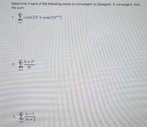 Solved 6 ∑n 1∞n3 12en Page 2 Of 3 Math 162 7