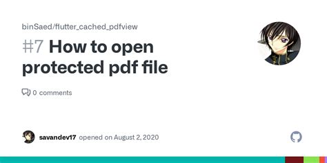 How To Open Protected Pdf File Issue BinSaed Flutter Cached Pdfview GitHub