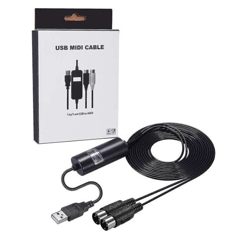 midi to usb interface midi cable adapter with inputandoutput connecting