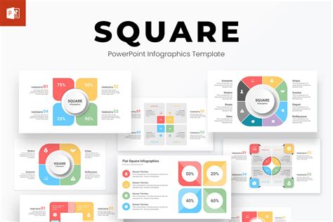 Square Infographics Powerpoint Template Nulivo Market