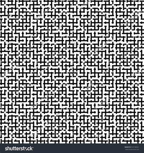 Vector Monochrome Seamless Pattern Black White Stock Vector Royalty