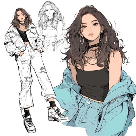 Artstation 300 Female Casual Pose Sketch Reference4k Vol03