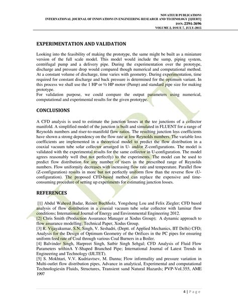 Review Of Flow Distribution Network Analysis For Discharge Side Of Centrifugal Pump Pdf