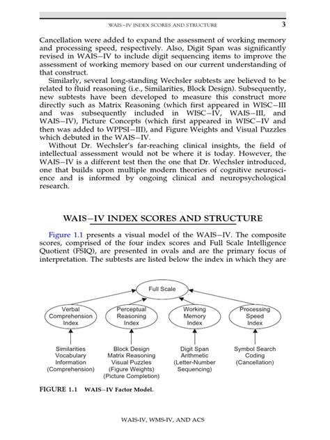 Wais Iv Index Scores Defined Pdf Wechsler Adult Intelligence Scale Brain