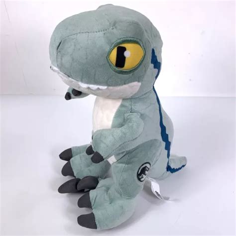 Jurassic World Dominion 12 Blue Dinosaur Raptor Plush Super Soft Toy £
