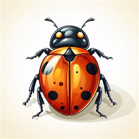 Premium Vector Ladybug Isolated On White Background Vector Illustration