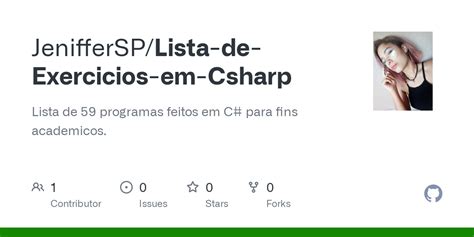 Github Jeniffersplista De Exercicios Em Csharp Lista De 59
