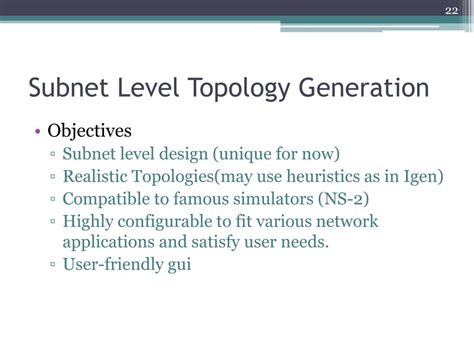 Ppt Subnet Level Internet Topology Generator Powerpoint Presentation