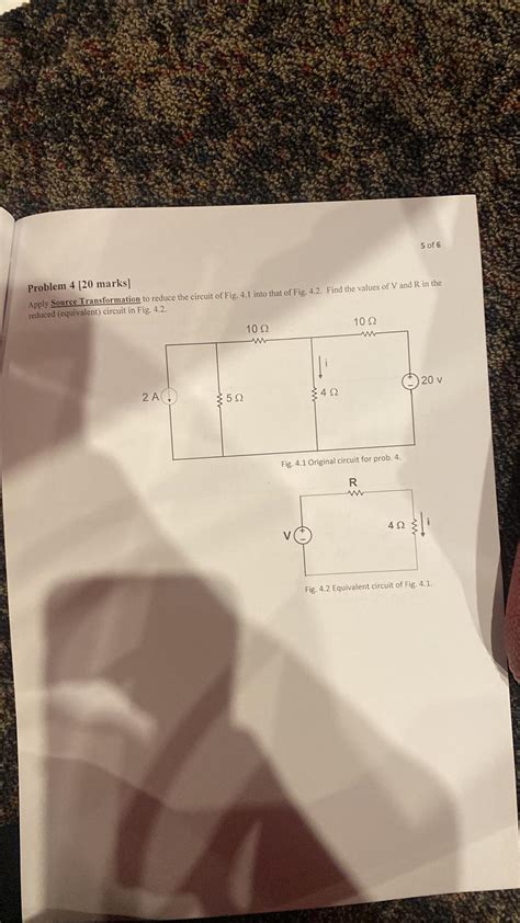 solved problem 4 [20 marks] apply source transformation to