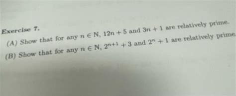 Solved Exercise 7 A Show That For Any N∈n12n5 And 3n1