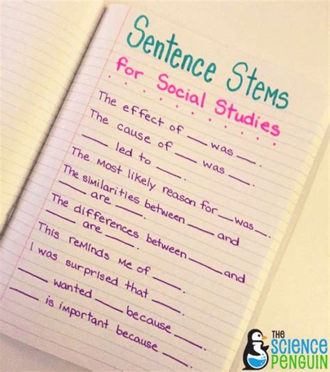 Sentence Starters Mrs Tolsons Esl Blog