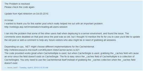 C Reading All Inproc Sessions In Stack Overflow