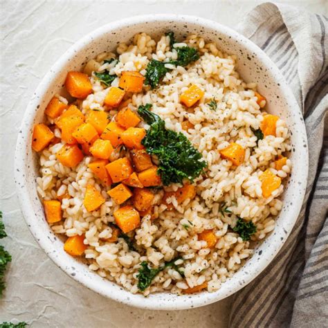 Butternut Squash Risotto With Kale The Live In Kitchen