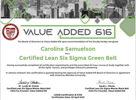Caroline Samuelson On Linkedin Sixsigmacertification Greenbeltsixsigma