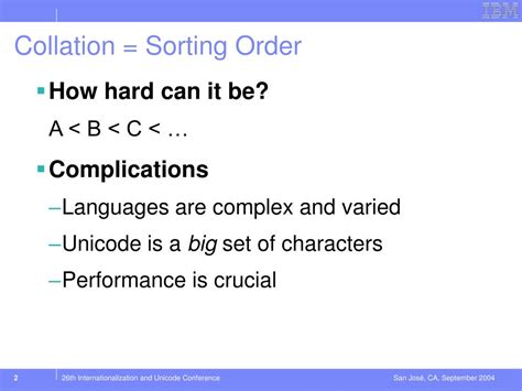 Ppt Unicode Collation Understanding Sorting In Various Languages