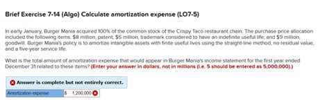 solved brief exercise 7 14 algo calculate amortization