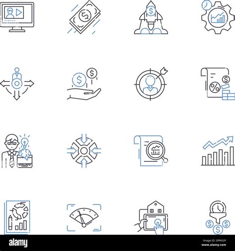 Web Based Stores Line Icons Collection E Commerce Online Shopping Retail Marketplace