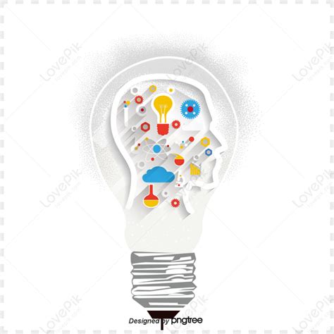 창의 전구 일러스트 뇌개념교육창조적 Png 일러스트 무료 다운로드 Lovepik