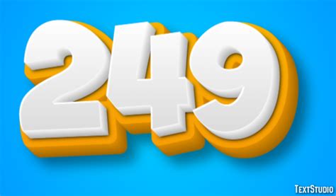249 Yellow White 3d Text Effect Generator