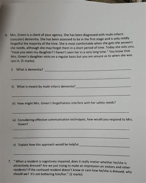 Solved Module 11 Cognitive And Mental Health Issues And