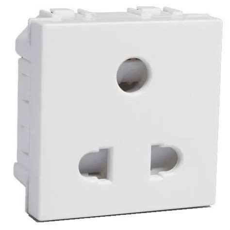 6A White 3 Pin Twin Electrical Socket With Shutter At Rs 210 Piece In Sangli