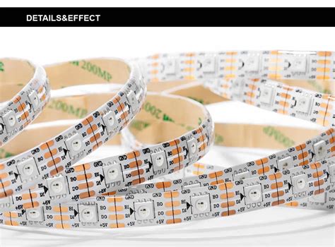 Ws2813 Led Strip Light Dual Signal Individually Addressable 1m 4m 5m 30 60 100 144 Leds