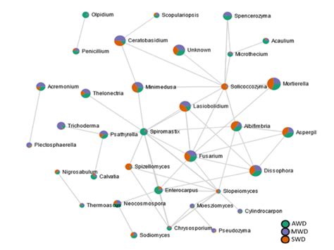 Sparcc Correlation Analysis At Genus Level Among Irrigation Regimes