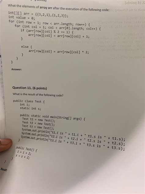 Solved What The Elements Of Array Arr After The Execution Of