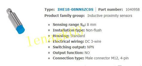 Original Sick Proximity Switch Sensor Ime18 08nnszc0s Ebay