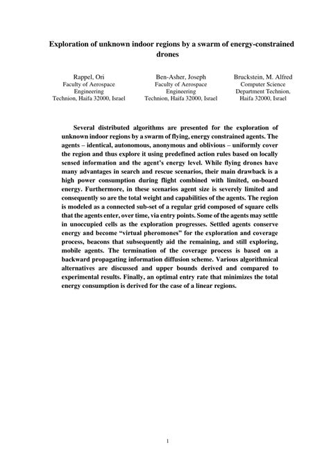 pdf exploration of unknown indoor regions by a swarm of energy