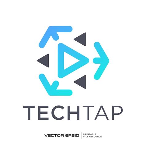 추상적인 삼각형 로고 터 일러스트레이션 프리미엄 벡터