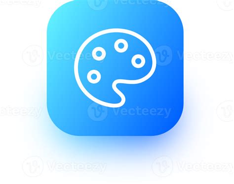 Palette Icon In Square Gradient Colors Art Signs Illustration 22362655 Png