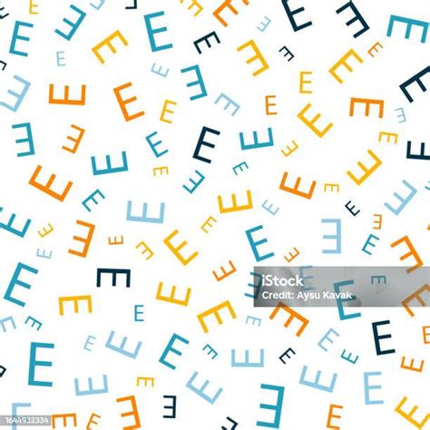 이음새가 없는 추상적인 E 편지 벡터 기하학적 본 흰색 바탕에 화려한 글자 무작위 순서 선물 포장지 직물 포스터 침구와 인테리어