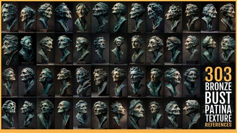 Artstation 303 Bronze Bust Patina Texture Artworks