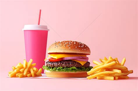 맛있는 패스트 푸드 조합 사진 무료 다운로드 Lovepik