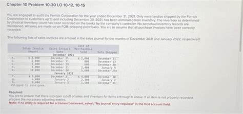 Solved Chapter 10 Problem 10 30 Lo 10−1210−15 You Are