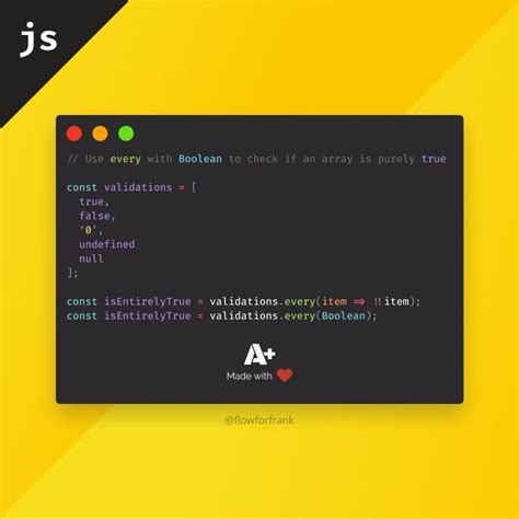 check if all values are true in a javascript array array every and boolean