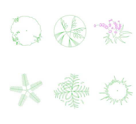 Flores Y Plantas De Jardín Dwg Bloque Cad Descarga Gratis
