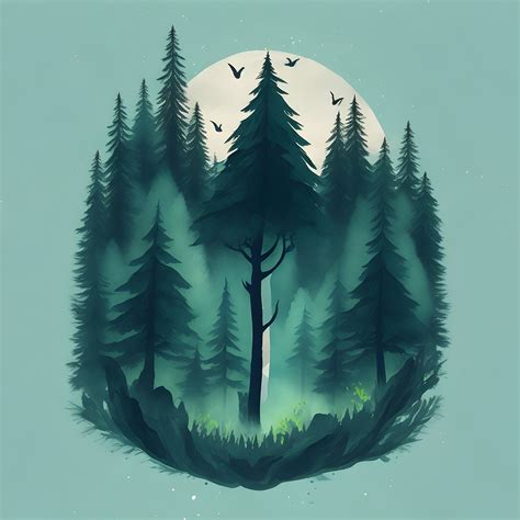 Download Ai Generated Pine Trees Trees Royalty Free Stock Illustration Image Pixabay