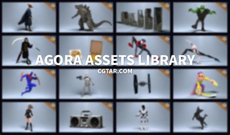Blender常见三维角色人物绑定3d模型 Agora Assets Librarycgtar Cg艺站