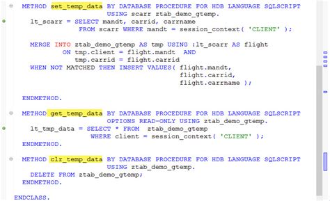 Hana Sql Global Temporary Table Sapcodes