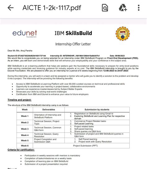 anuj paroha on linkedin ibm intern webdevelopment