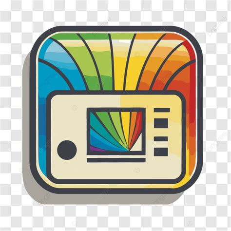 디지털 사진 콜라주 아이콘 벡터 현대 복고풍을 위한 다채로운 디지털 전자레인지 태블릿 아이콘 흰색 바탕에 Ic 인터넷의